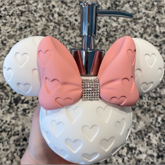 Disney | Bath | Disney Minnie Mouse Dispenser White Heart Printer With ...